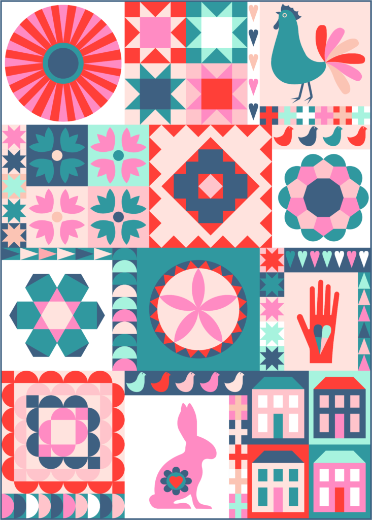 Folk Dance Quilt Pattern PDF - The Threadhouse